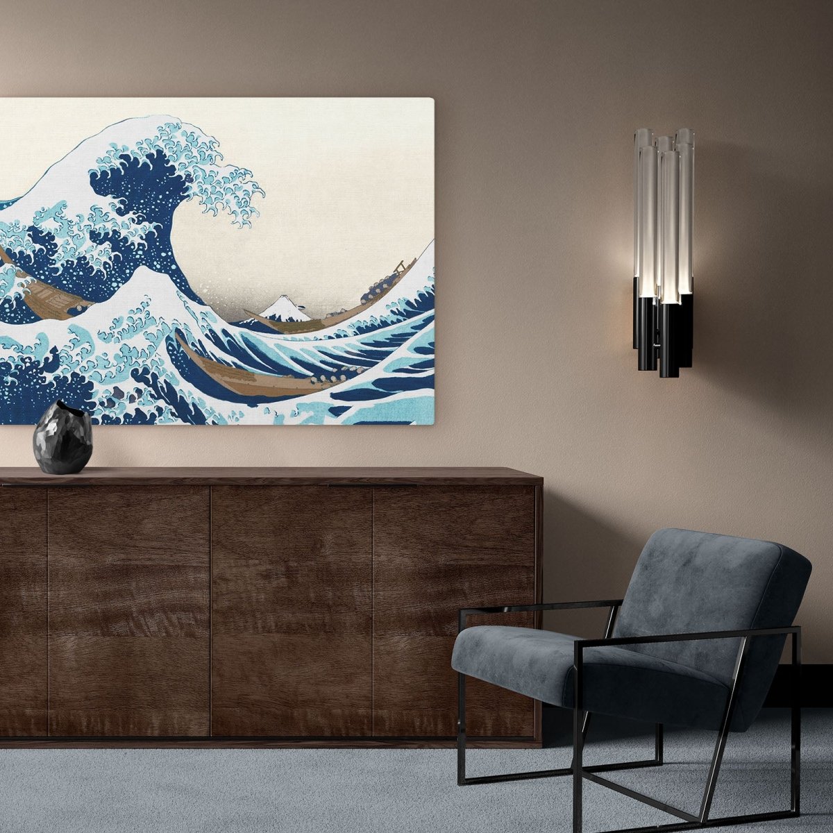 De grote golf bij Kanagawa op canvas - Kontoer design – Kontoer Design