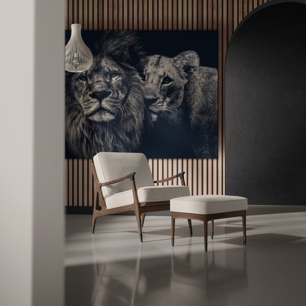 Lion couple op dibond – Kontoer Design