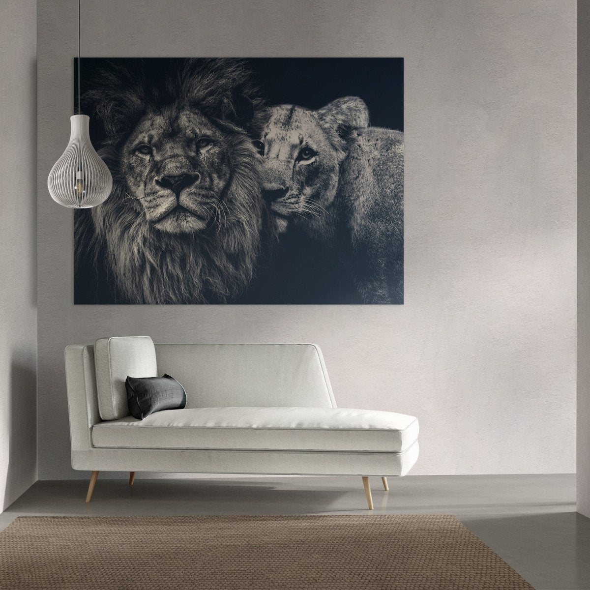Lion couple op dibond – Kontoer Design