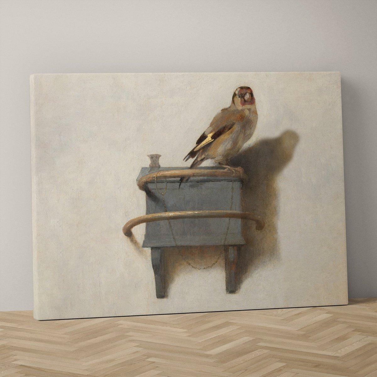 Het Puttertje op canvas van Carel Fabritius uit 1654 in brede ...